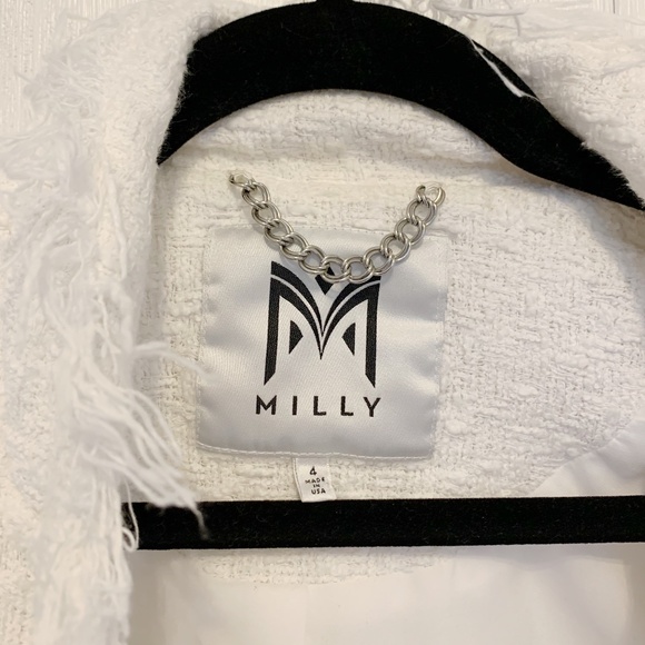 Milly | Jackets & Coats | Milly White Tweed Blazer | Poshmark